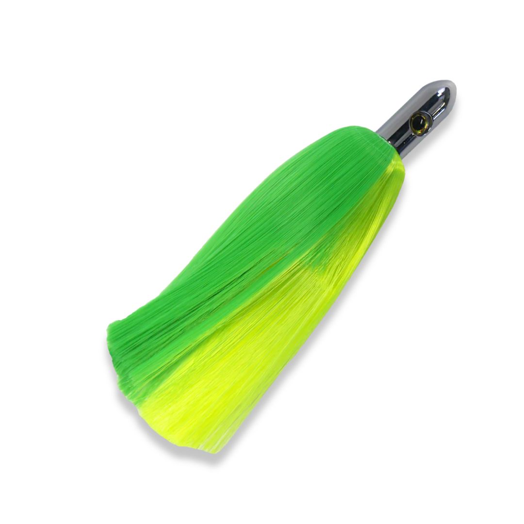 7" Ilander Style Trolling Lure for Offshore Fishing - Chartreuse & Green