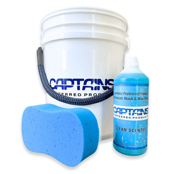 Just The Basics Boat Cleaning Kit - Bucket, Soap & Sponge